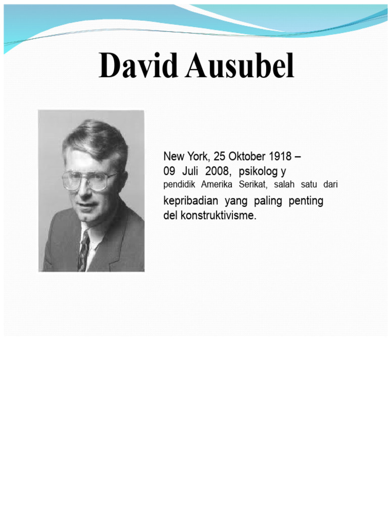 David Ausubel. Ppt | PDF