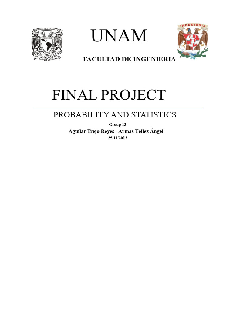 Final Project, Probability and Statistics (FI-UNAM) | PDF | Statistics ...
