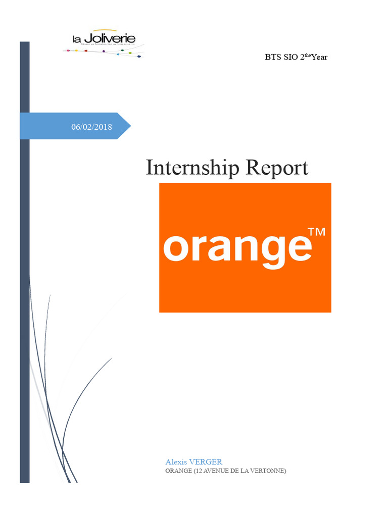 Orange Internship Report | PDF | Fiber To The X | Optical Fiber
