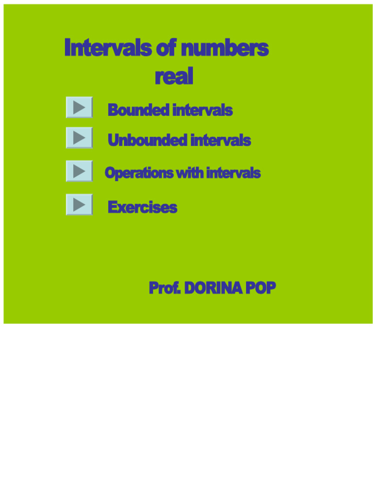 Understanding Bounded and Unbounded Intervals | PDF | Interval ...
