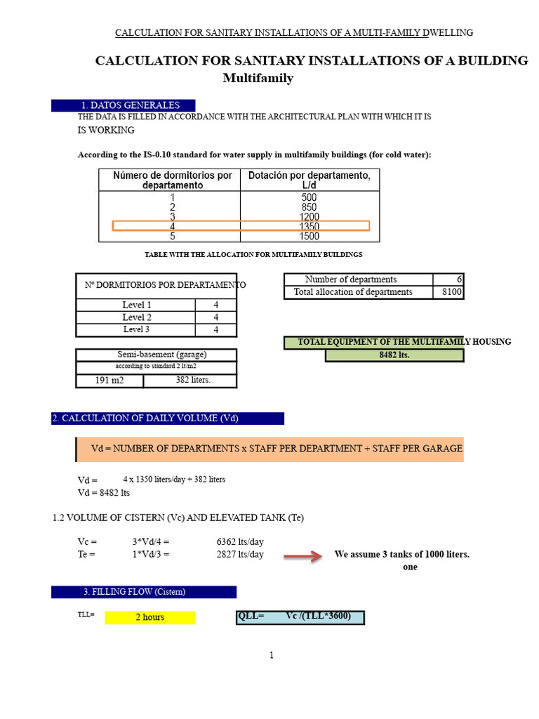 Sanitary Work Pipe Calculation | PDF | Pipe (Fluid Conveyance ...