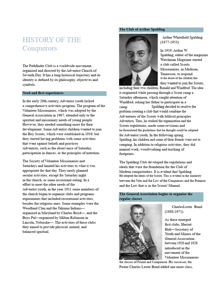 History of The Conquistadors | PDF | Scouting
