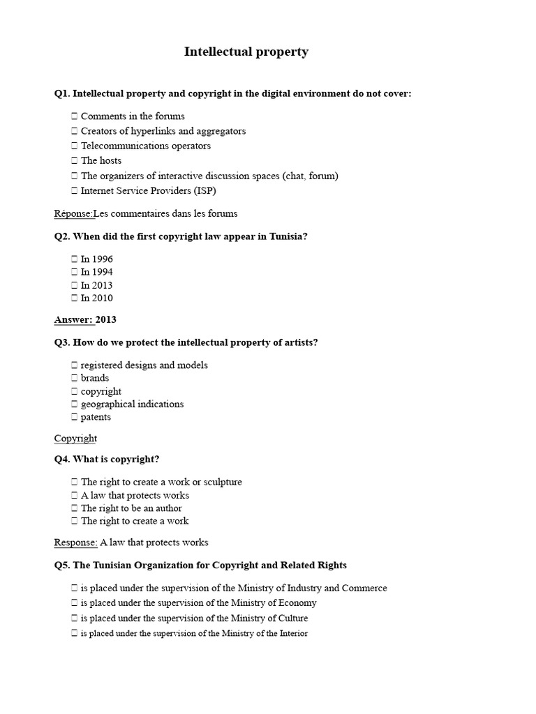 Corrected Multiple-Choice Questionnaire On Law | PDF | Copyright ...
