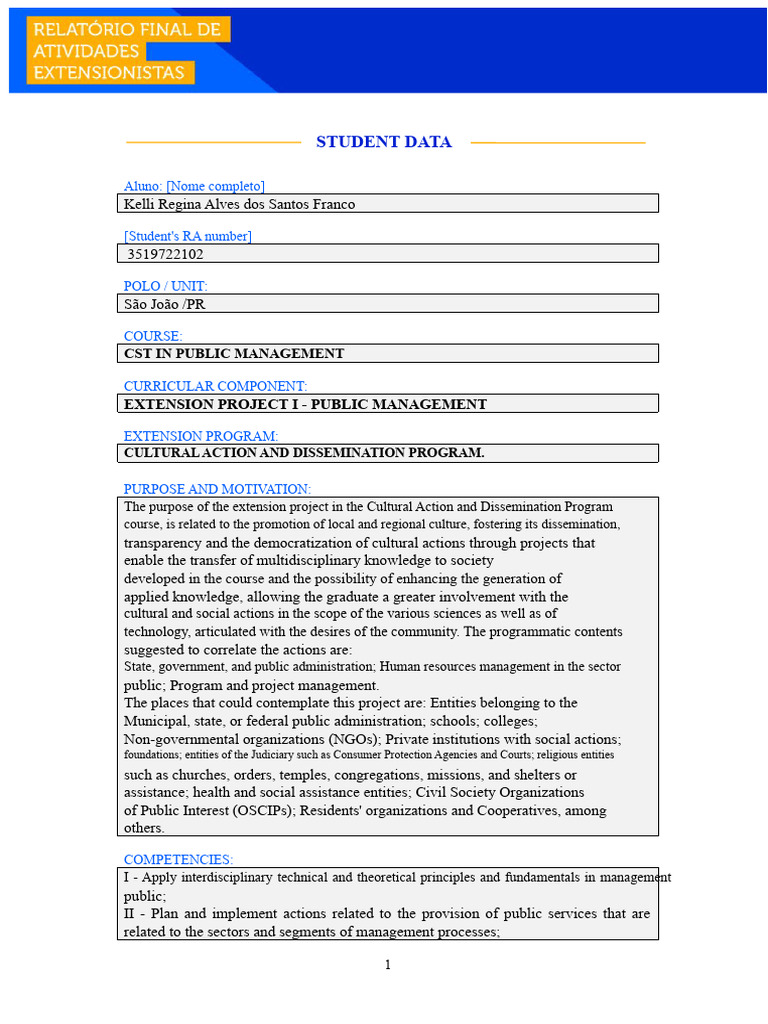 Public Management Extension Project II | PDF | Knowledge