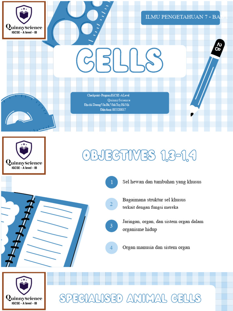 Sains 7 Bab 1 - Sel 1.3-1.4 | PDF