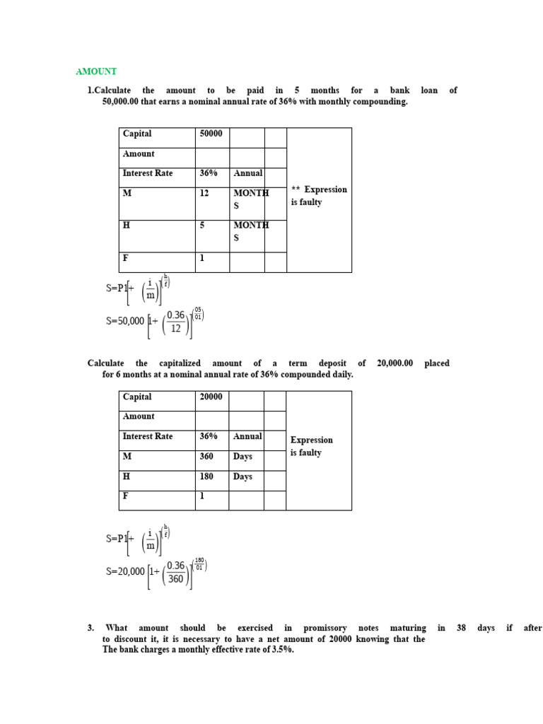 Math Exercises 2 | PDF | Interest | Compound Interest