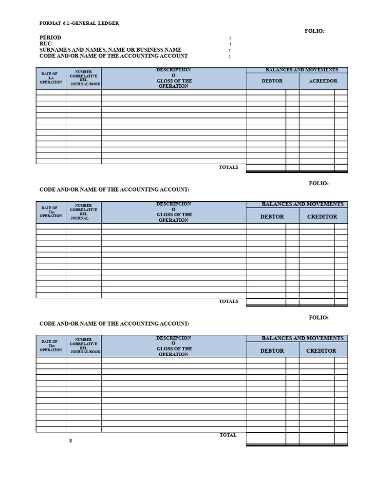 General Ledger Format 2022-Ii | PDF | Debits And Credits | Financial ...