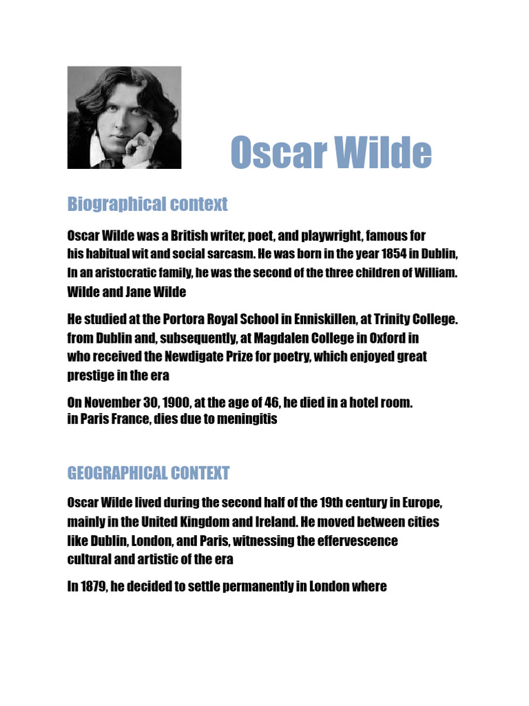 Oscar Wilde | PDF