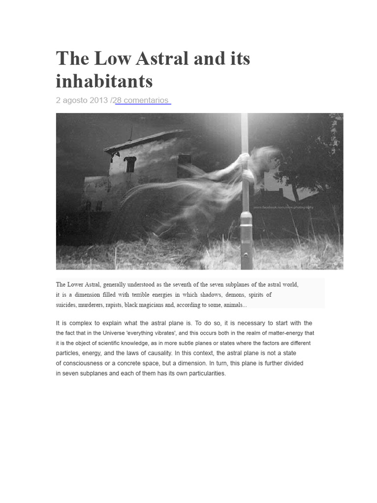 The Lower Astral and Its Inhabitants | PDF | Sacrifice | Witchcraft