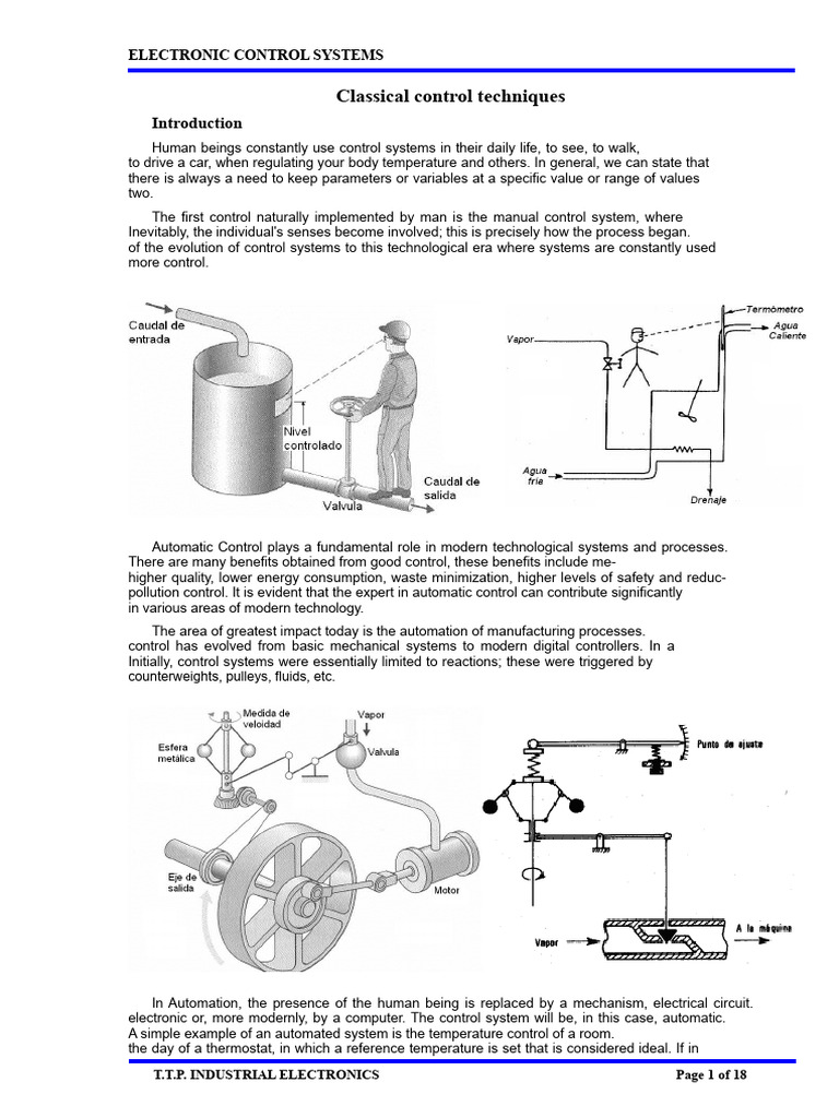 ELECTRONIC CONTROL SYSTEMS Technique | PDF | Feedback | Control Theory