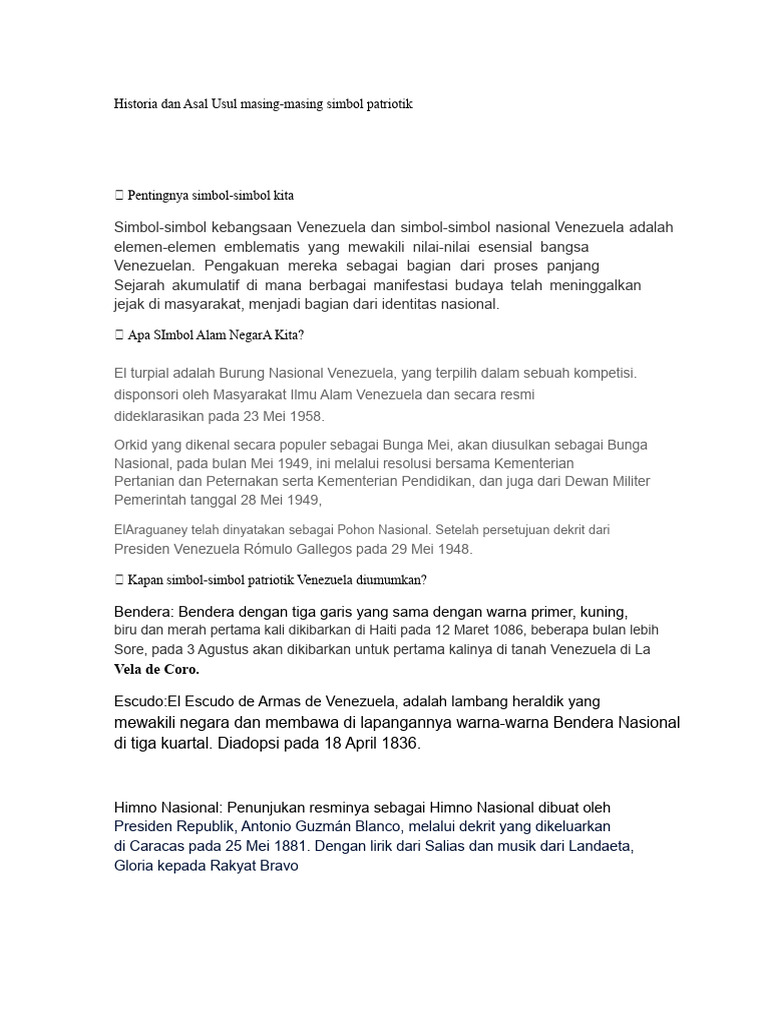 Kisah Masing Masing Simbol Patriotik Pdf