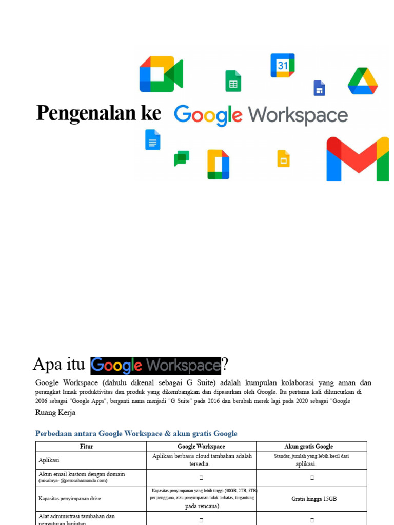 Pengenalan Google Workspace | PDF