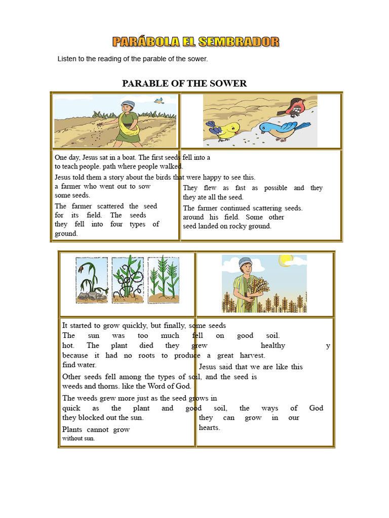 The Parable of The Sower | PDF | Botany | Plants