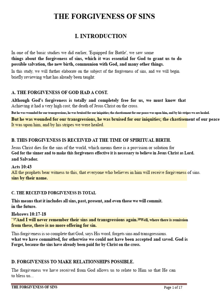 005 - The Forgiveness of Sins | PDF | Forgiveness | Blasphemy