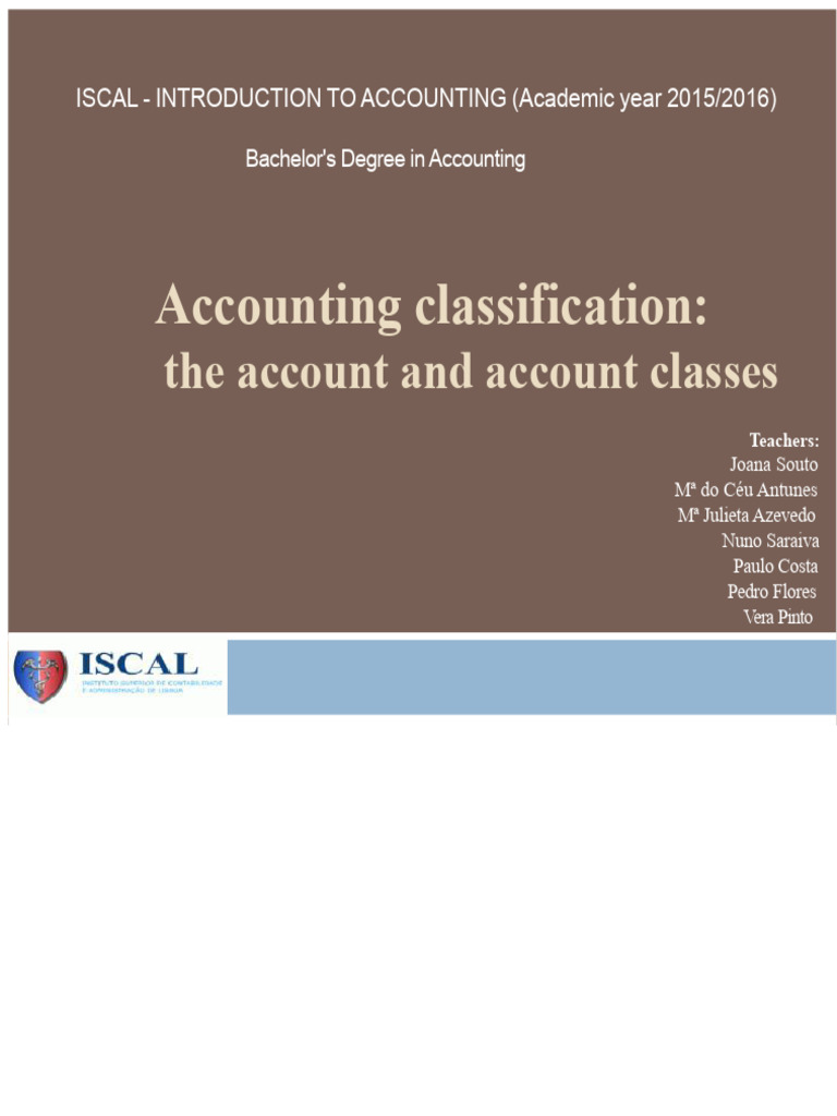 7 - Accounts and Account Classes | PDF | Debits And Credits | Business