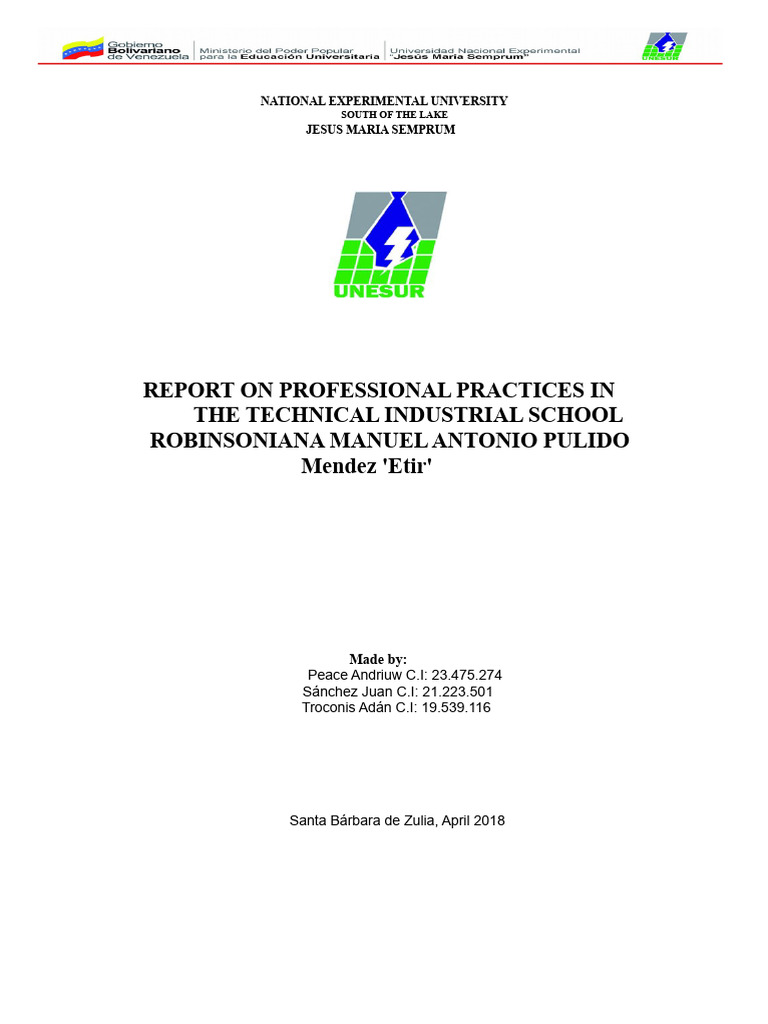 Professional Practices Report: ETIR Mechanics | PDF | Instrumentation ...