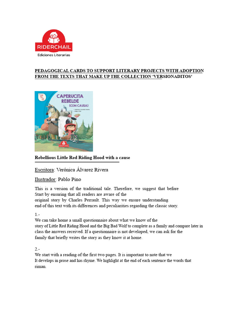 Rebellious Little Red Riding Hood With A Cause 1 | PDF | Little Red ...