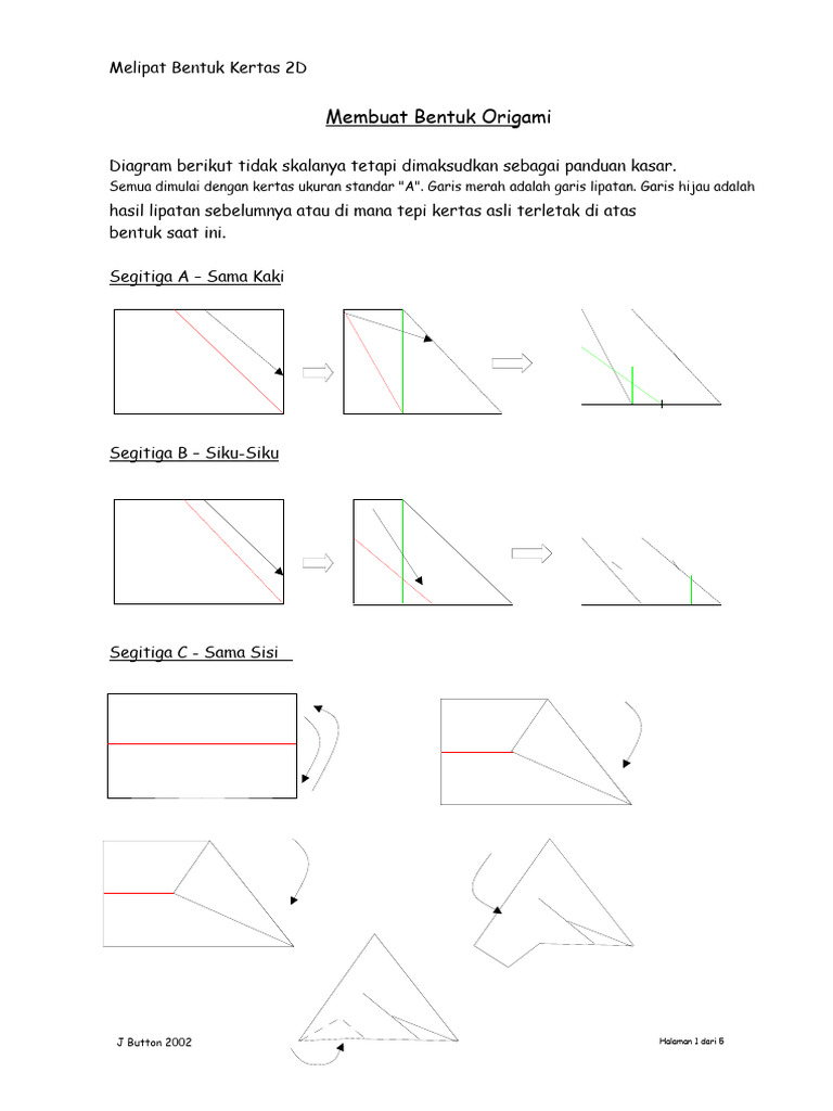 Melipat Poligon Kertas 2D | PDF