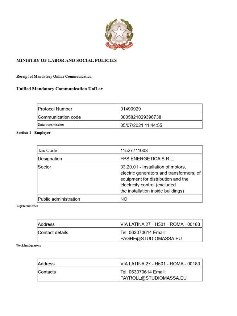 Unilav Resignations Arcarese | PDF | Employment