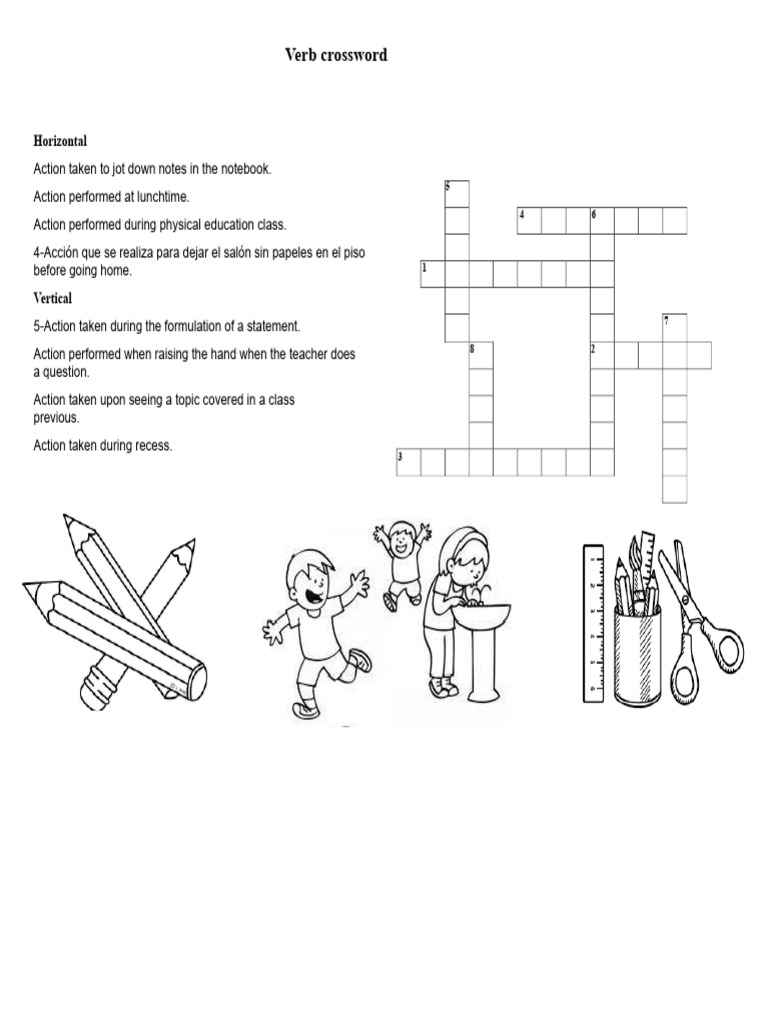 Verb Crossword Puzzle Clues | PDF