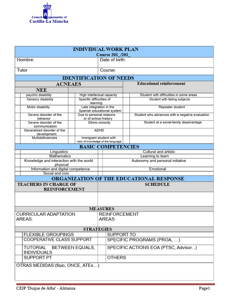 Individualized Work Plan | PDF | Multiplication | Division (Mathematics)