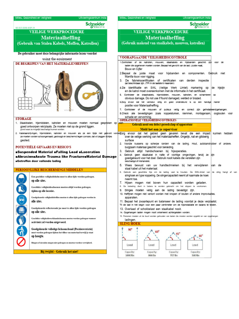 SOP Materiaal Instructies | PDF