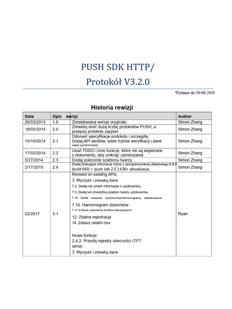 Podręcznik użytkownika PUSH SDK wersja 3.2.0 | PDF