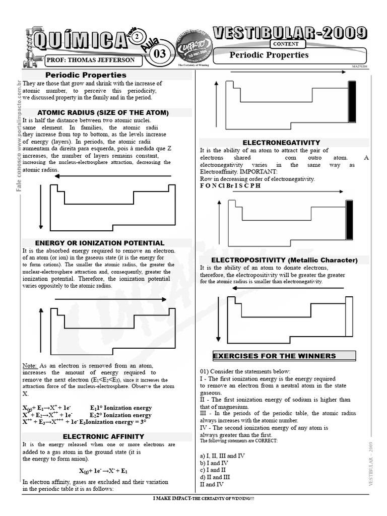 Chemistry - Impact Pre-University - Periodic Table - Periodic ...