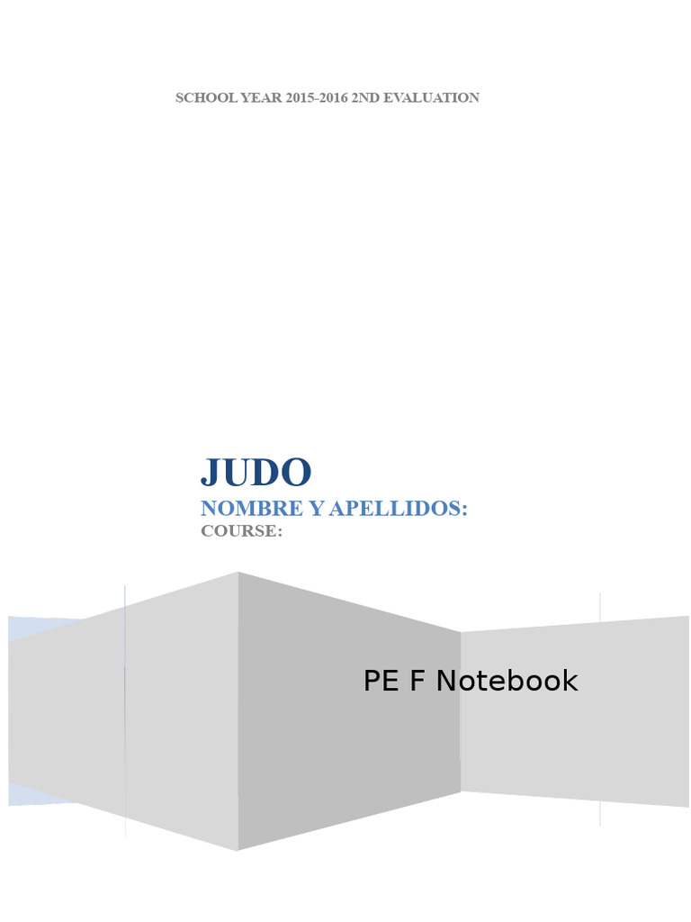 Judo Notebook | PDF | Judo | Gendai Budo
