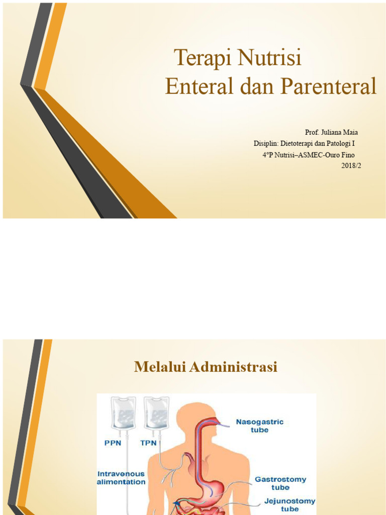 Pelajaran 4 - Terapi Nutrisi Enteral dan Parenteral | PDF