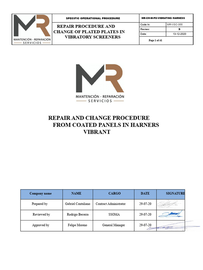 Vibrating Harness Repair Procedure Guide | PDF | Personal Protective ...