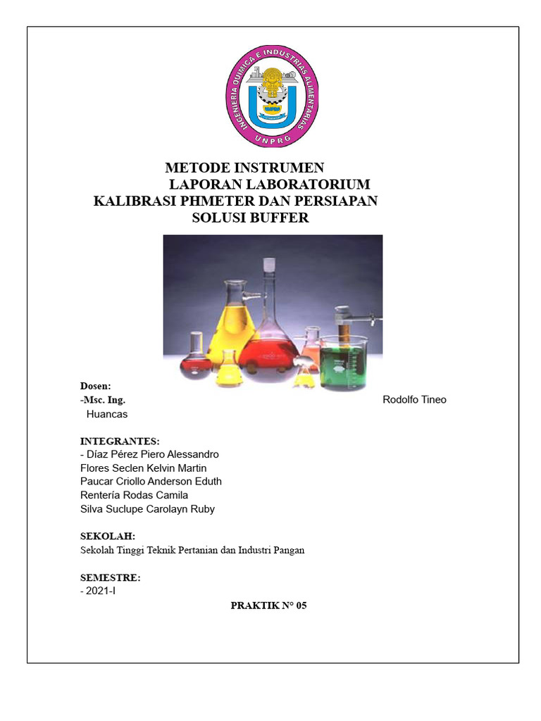 Praktikum N 05 Kalibrasi Phmetro Dan Persiapan Solusi Buffer | PDF