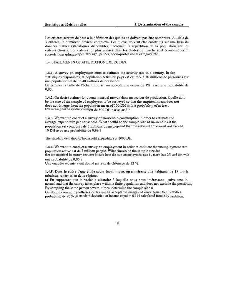 Sampling Exercises | PDF | Sampling (Statistics) | Sample Size ...