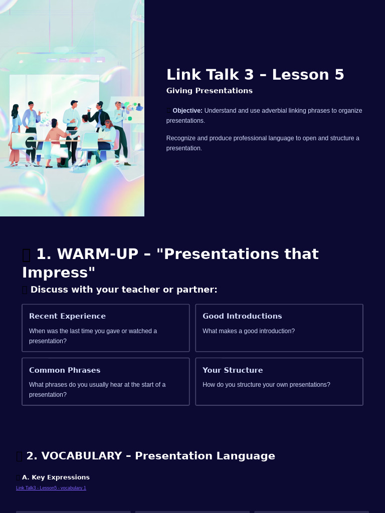 Link-Talk-3-Lesson-5 - Final | PDF | Communication | Human Communication