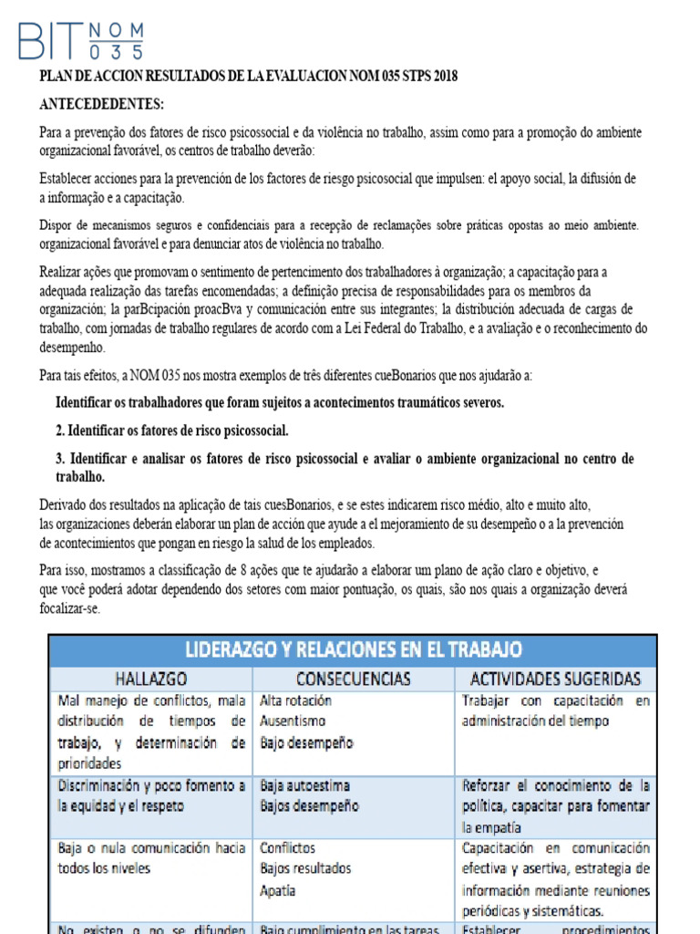 05- Exemplo PLANO DE AÇÃO Resultados | PDF
