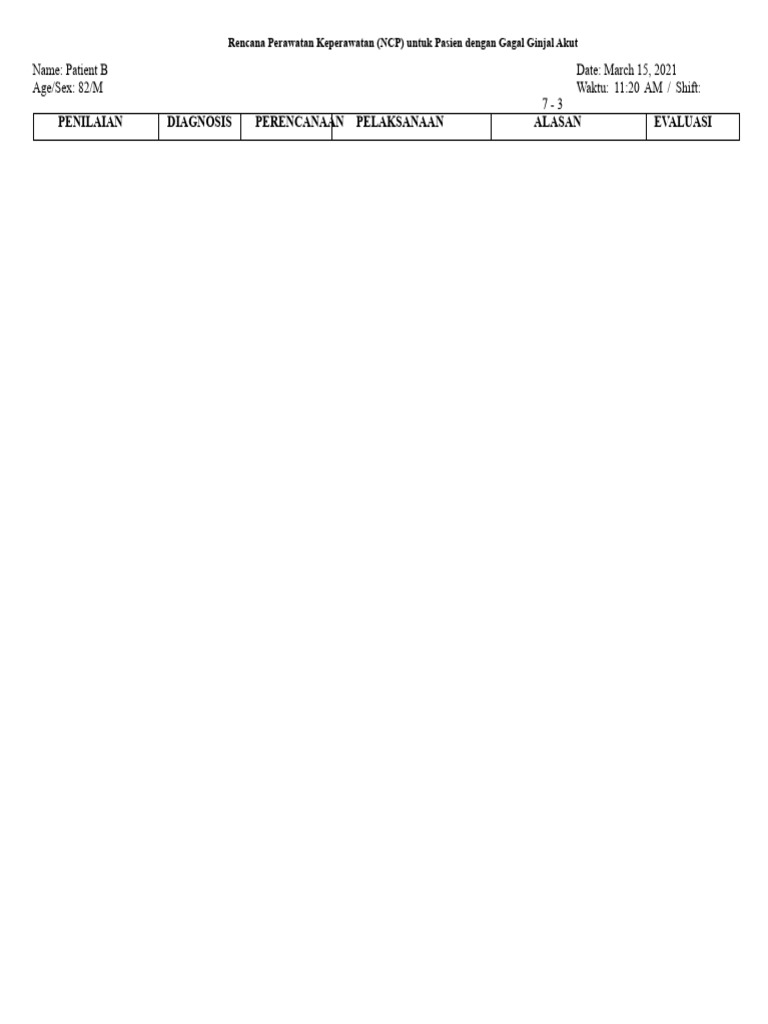 NCP - Gagal Ginjal Akut | PDF