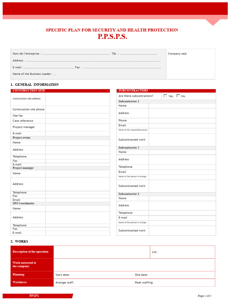 Model PPSPS | PDF | Occupational Safety And Health | Labor Relations