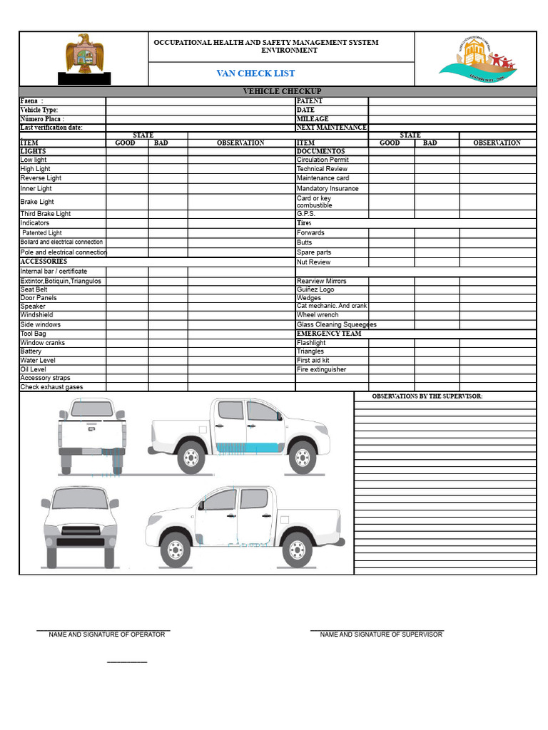 CHECK List Truck | PDF | Vehicles | Motor Vehicle