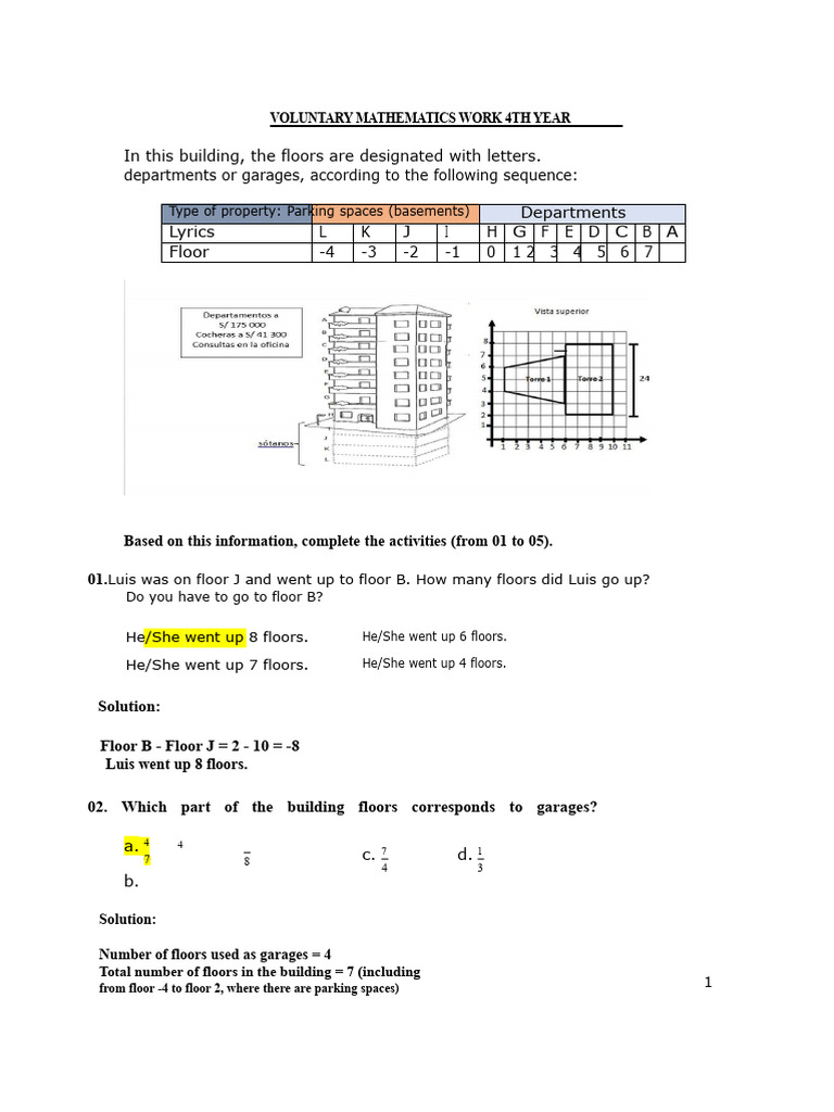 Mathematics Homework 4th Grade | PDF