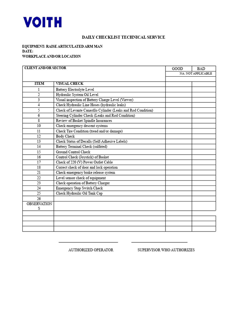 Check List Raised Arm Articulated Man DMG | PDF