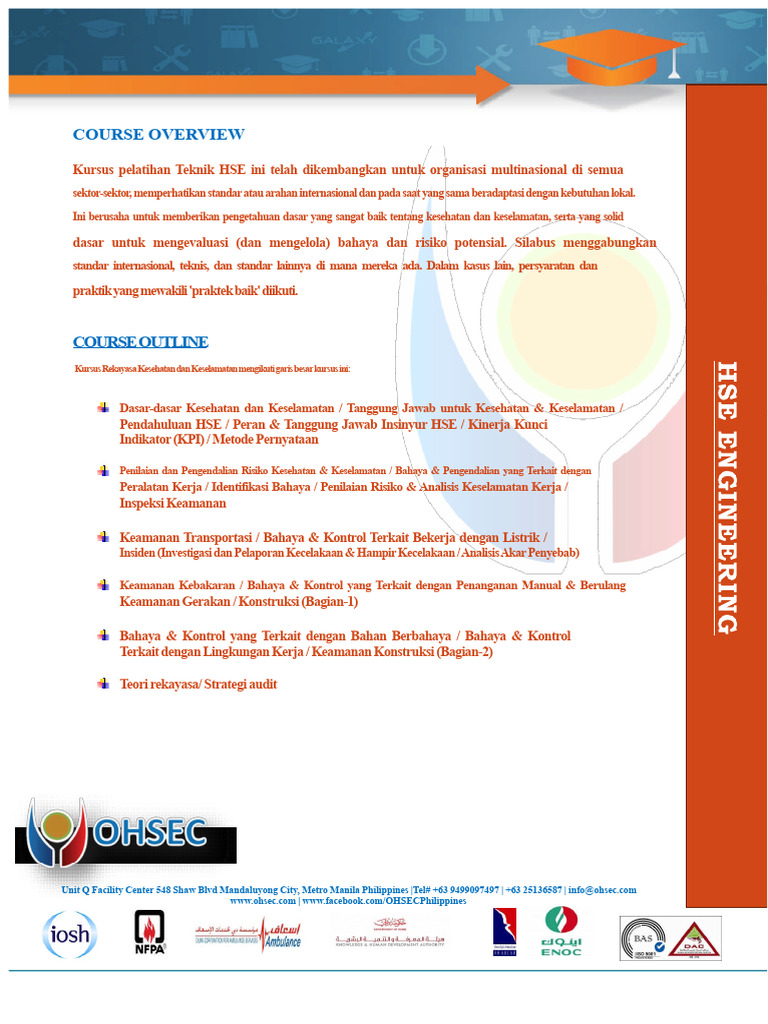Pelatihan Teknik HSE 5 Hari untuk Profesional | PDF