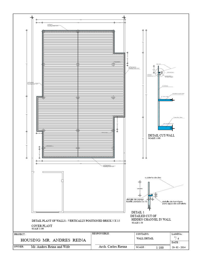 Detail Plan of Walls in Roof | PDF | Wall | Real Estate