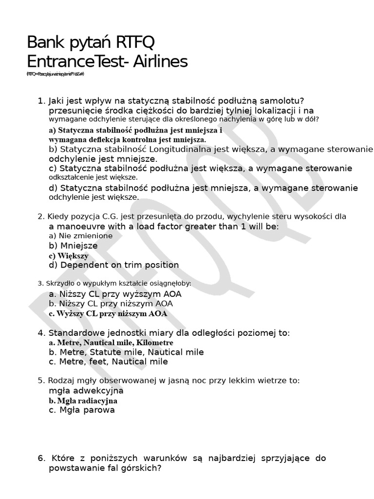 RTFQ QB | PDF