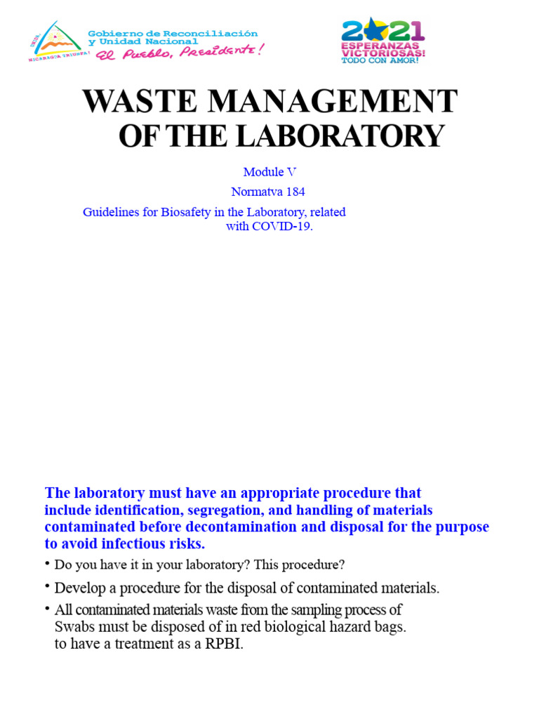 Laboratory Waste Management Guidelines | PDF