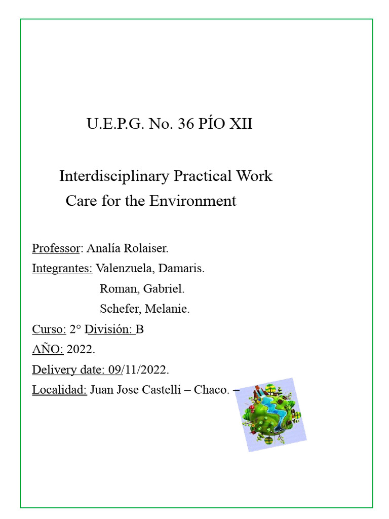 Practical Work | PDF | Waste | Natural Environment