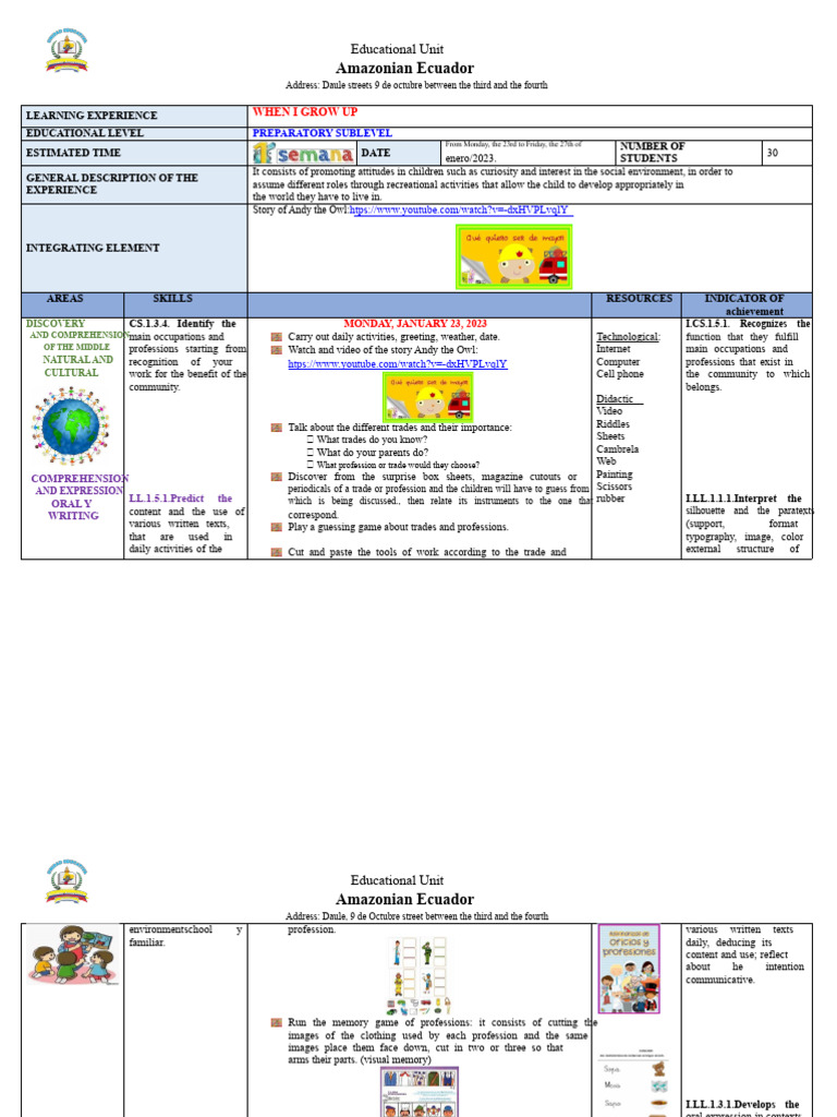 Educational Activities for Young Learners | PDF | Word | Linguistics