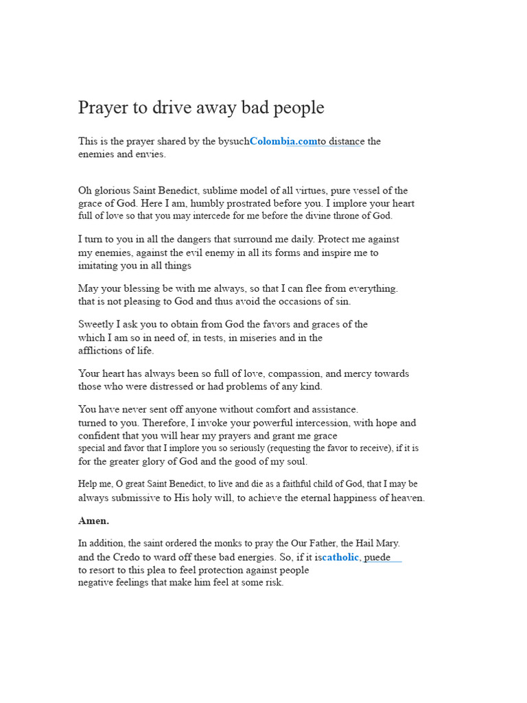 Prayer to Protect Against Enemies | PDF