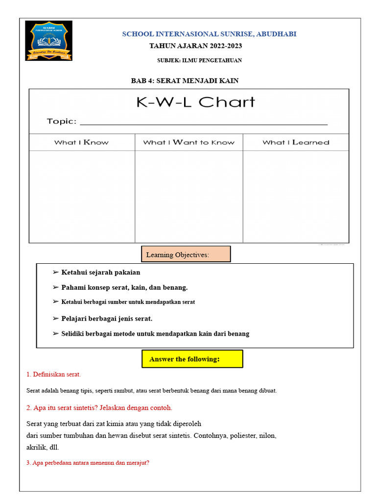 BAB-4-KAIN DARI SERAT-CATATAN(1) | PDF