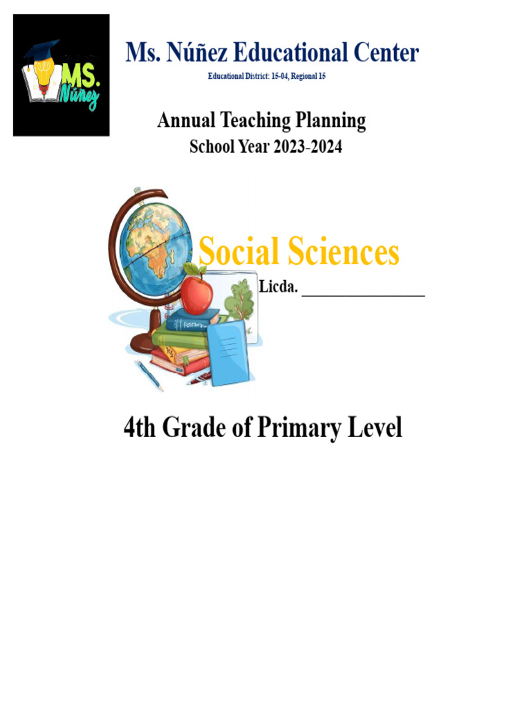 4th Grade Social Sciences Plan 2023-2024 | PDF | Caribbean | Dominican ...