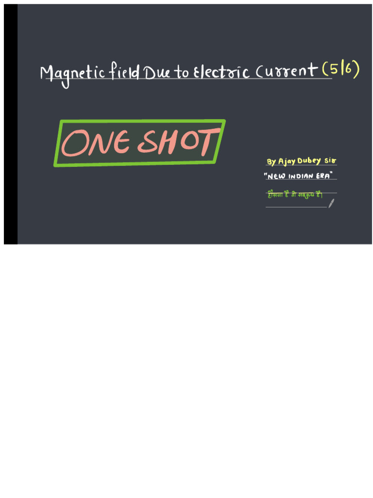 Medan Magnet Karena Arus Listrik Oleh Ajju Sir | PDF